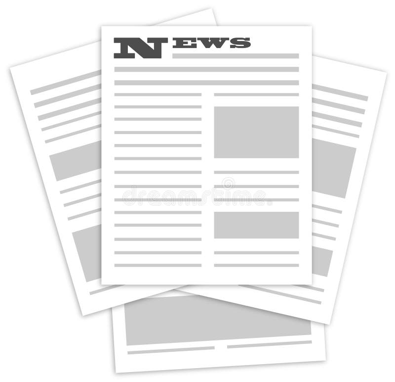 Few Pages of News in Newspaper Stock Vector - Illustration of lines ...