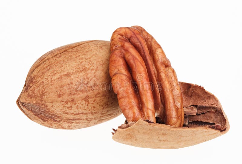 Few Pecan Nuts, One Cracked Stock Photo - Image of fruit, studio: 14701522