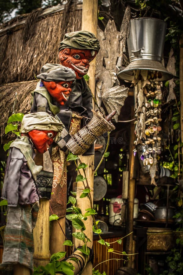 Puppet for Decorations Outside the Hut Stock Illustration ...