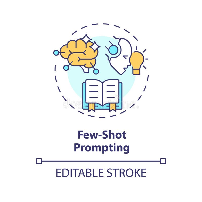 Few Shot Prompting Multi Color Concept Icon Stock Vector - Illustration ...