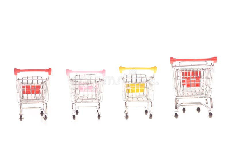 Few Small Metal Shopping Carts Stock Image - Image of isolated ...