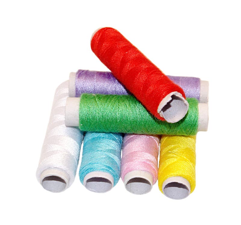 Thread Isolated on White Background Stock Photo - Image of needlework ...