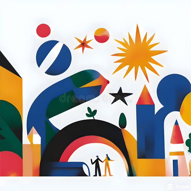 A Few Sparse Disordered Watercolored Objects in Various Colored Simple ...