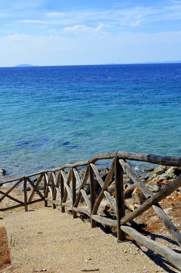 Few steps to the beach stock photo. Image of island, horizon - 41527200