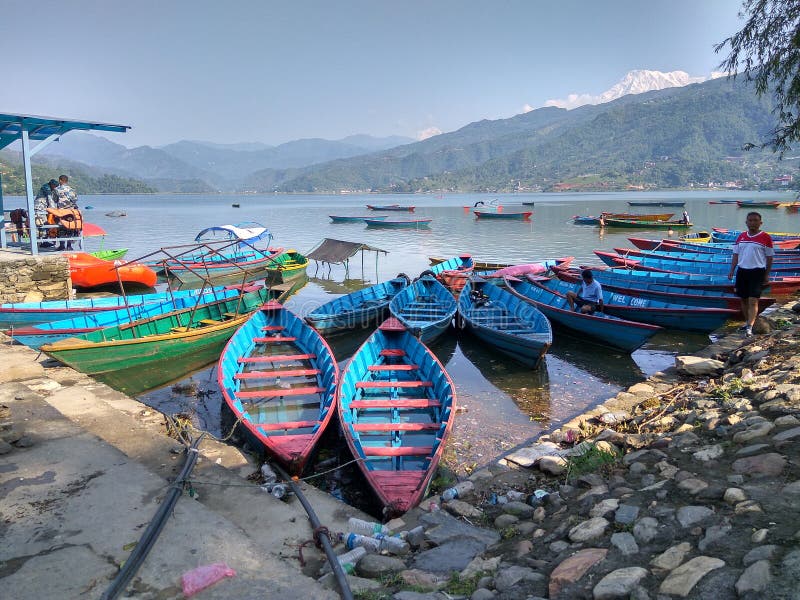 Fewa Lake in Pokhra-Nepal editorial photo. Image of nepal - 22550731