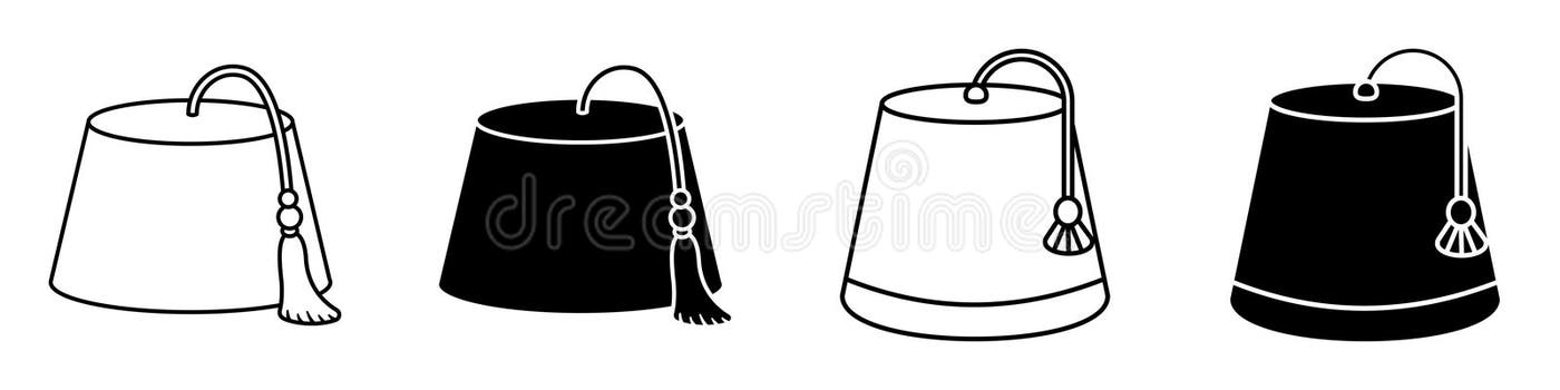 Fez Hat Outline Stock Illustrations – 746 Fez Hat Outline Stock ...