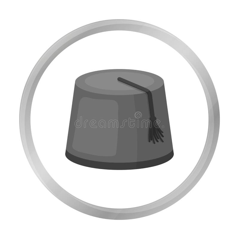Fez Icon Isolated on White. Turkey Symbol Stock Vector - Illustration ...