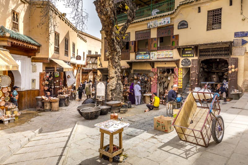 Morning View of the Souk Inside the Medina of Fez Editorial Photography ...