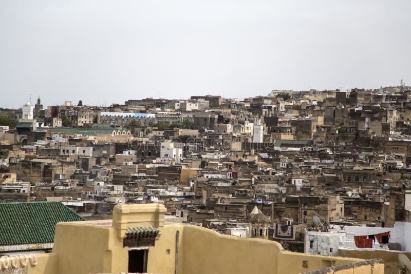 Fez, Morocco stock photo. Image of mosque, medieval, overview - 49532764