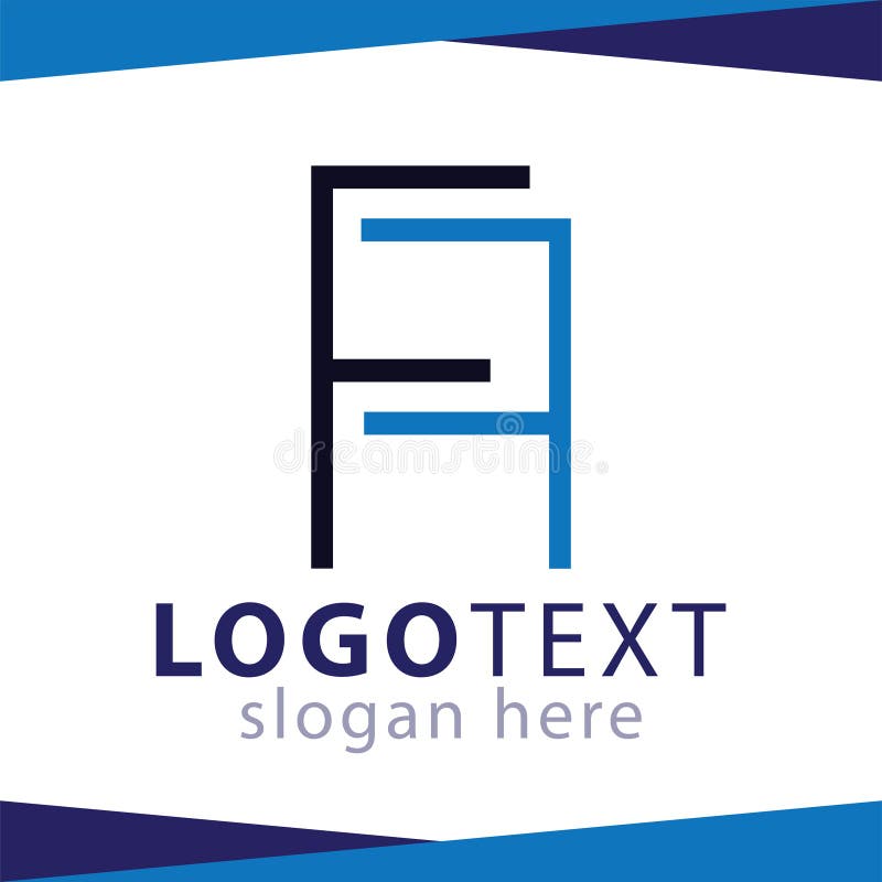 FF Letter Line Logo Element Stock Vector - Illustration of circle ...