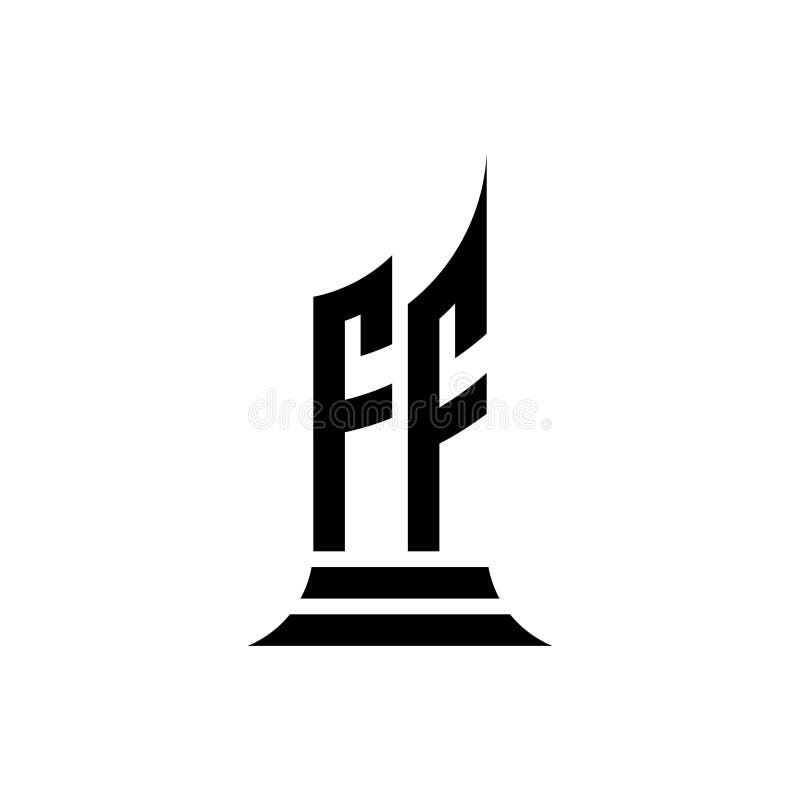 FF Logo Monogram Building Shape Style Stock Vector - Illustration of ...