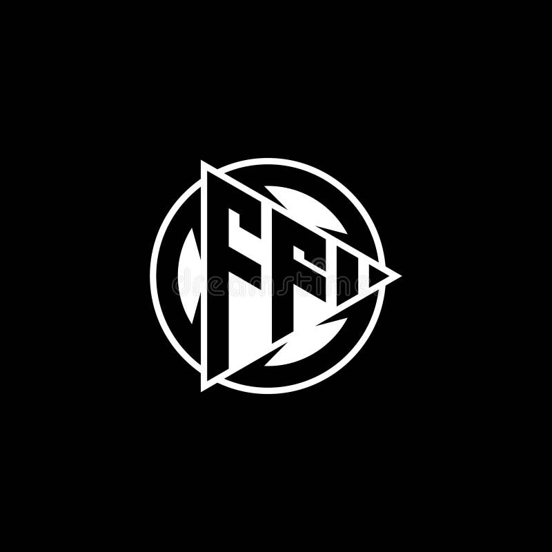 FF Logo Monogram Triangle Play Shape Circle Rounded Stock Vector ...