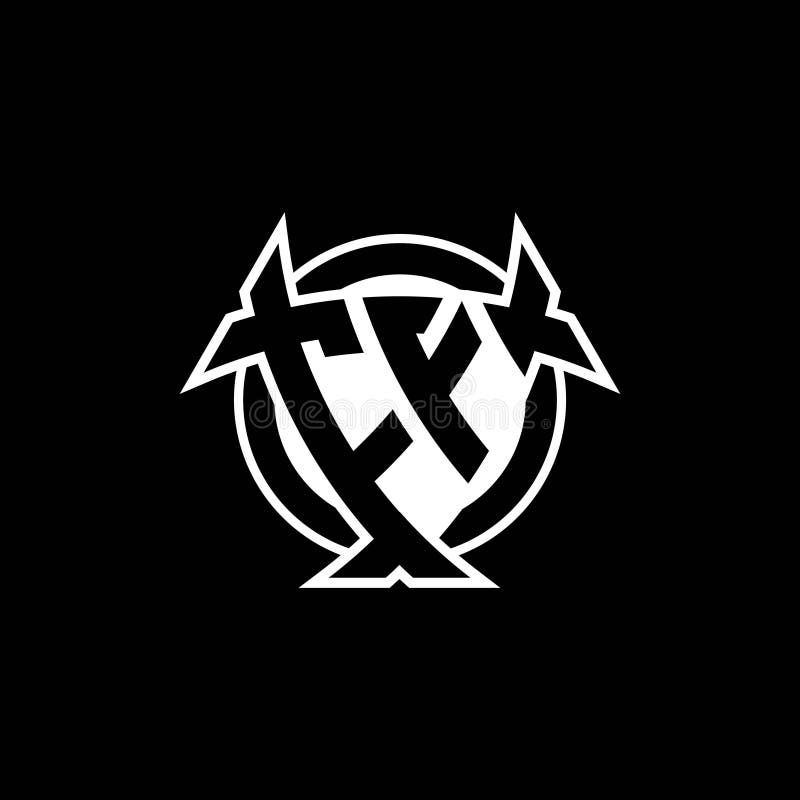 FF Logo Monogram Triangle Shield and Circle Shape Stock Vector ...