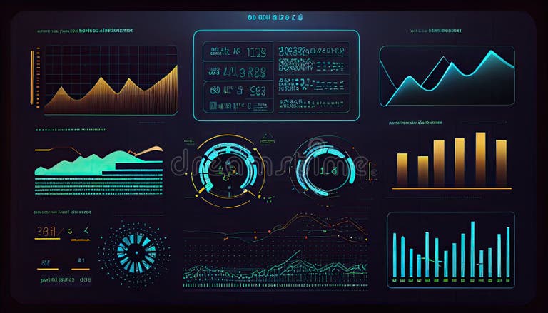 Fferent Elements Interface Futuristic Charts Hud Agram Statistics Data ...