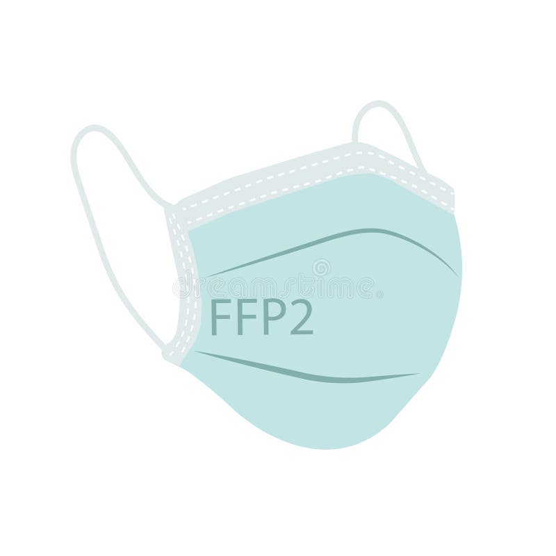FFP2 Face Mask Icon Symbol Sign Flat Design Vector Illustration Stock ...