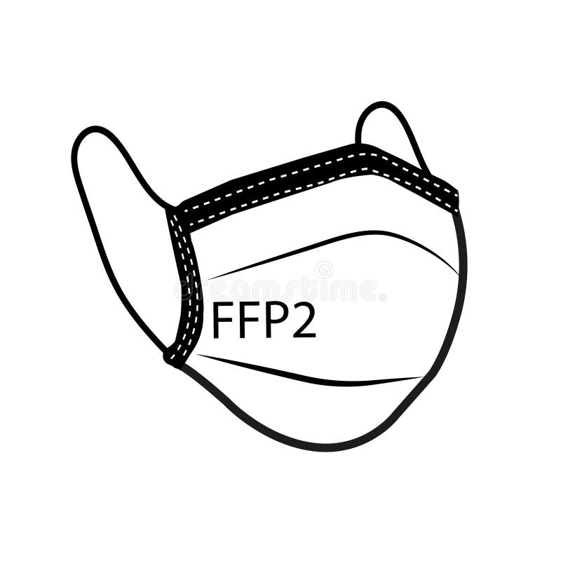 FFP2 Face Mask Icon Symbol Sign Flat Design Vector Illustration Stock ...