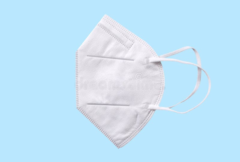 FFP 2 Mask Filtering Face Piece Isolated on Light Blue Background Stock ...