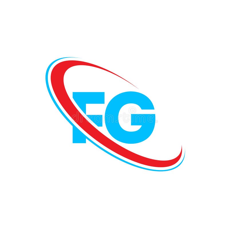 FG F G Letter Logo Design. Initial Letter FG Linked Circle Upercase ...
