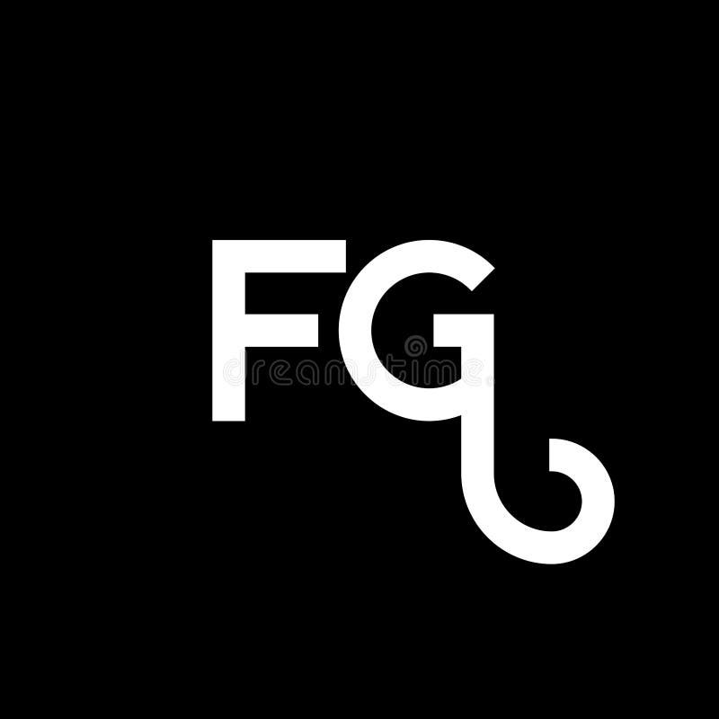 FG Letter Logo Design on Black Background. FG Creative Initials Letter ...