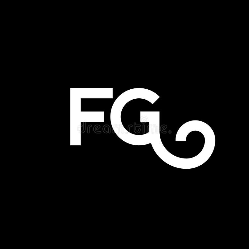 FG Letter Logo Design on Black Background. FG Creative Initials Letter ...