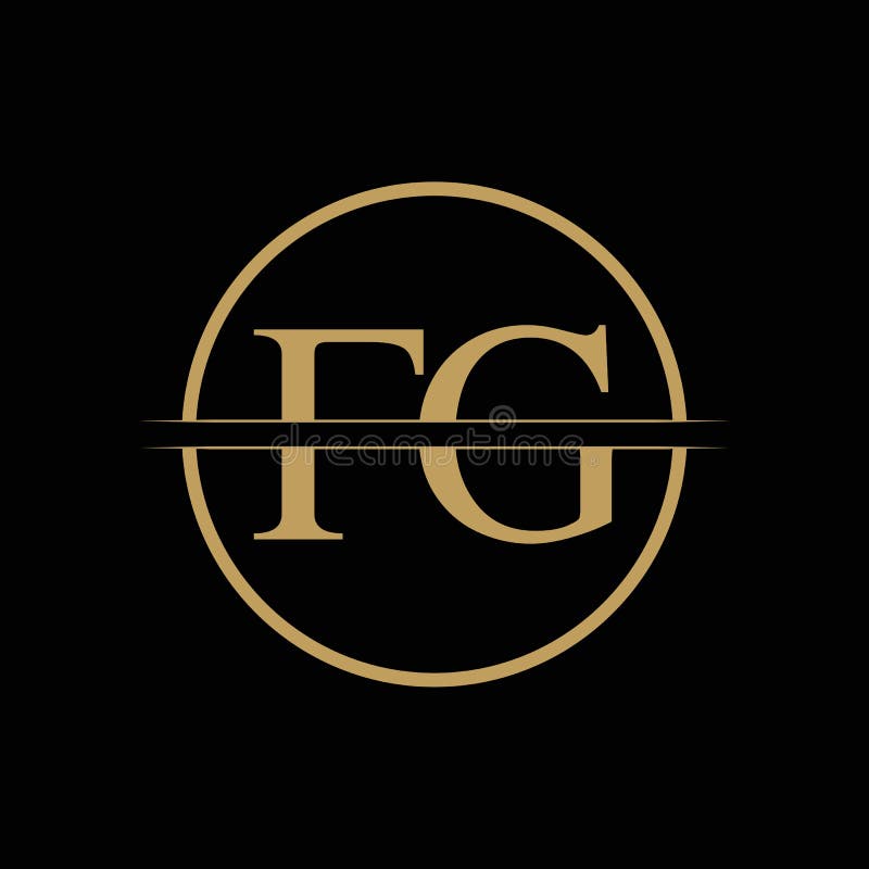 FG Circle Shape Letter Logo Design Stock Vector - Illustration of ...