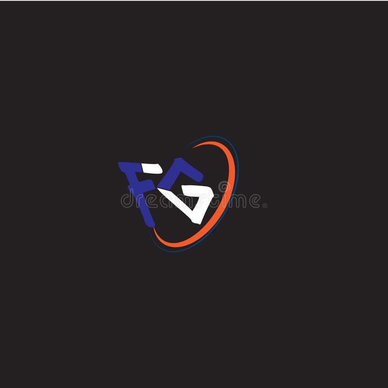 FG Text Logo Design stock vector. Illustration of document - 261098672