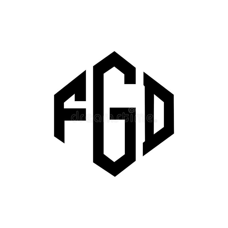 Fgd Letter Logo Design With Polygon Shape Fgd Polygon And Cube Shape Logo Design Stock Vector