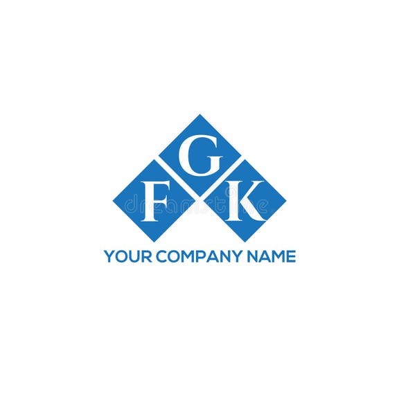 FGK Letter Logo Design on WHITE Background. FGK Creative Initials ...