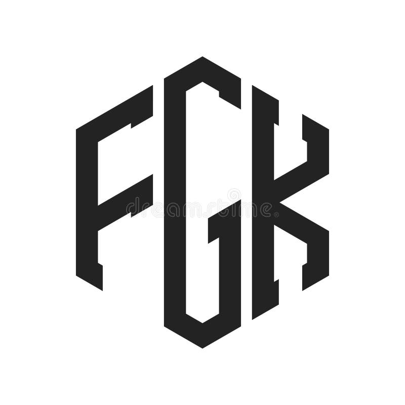 FGK Logo Design. Initial Letter FGK Monogram Logo Using Hexagon Shape ...