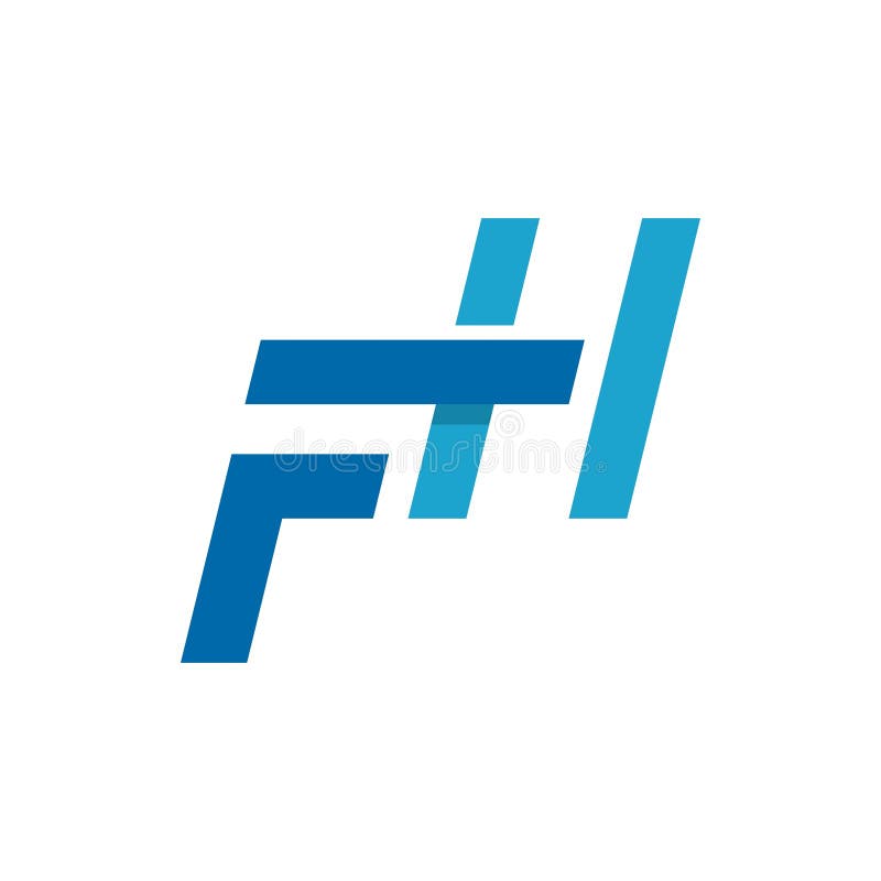 Fh Icon Letter Design. Fh Initial Icon Logo Design, Symbol of Blue Fh ...