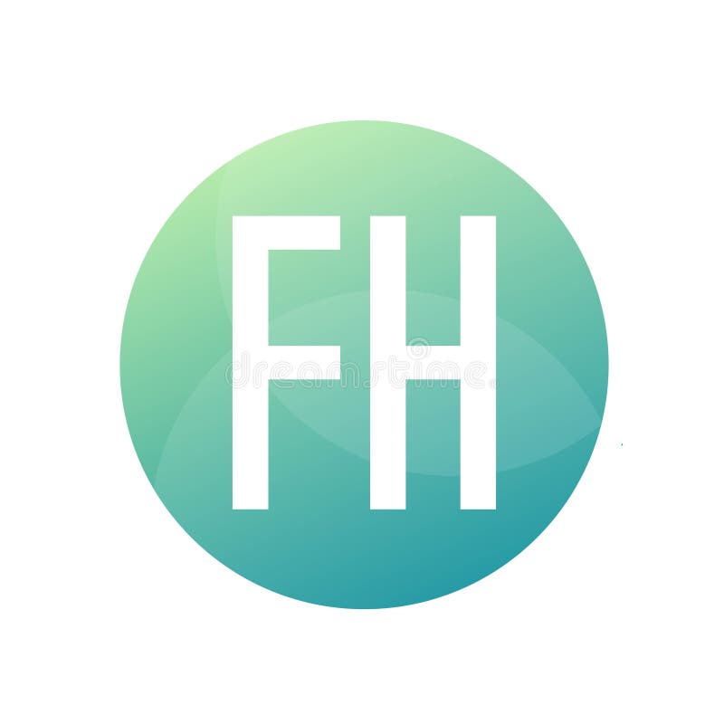FH Letter Logo Design with Simple Style Stock Illustration ...