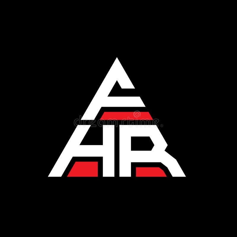 FHR Triangle Letter Logo Design with Triangle Shape. FHR Triangle Logo ...