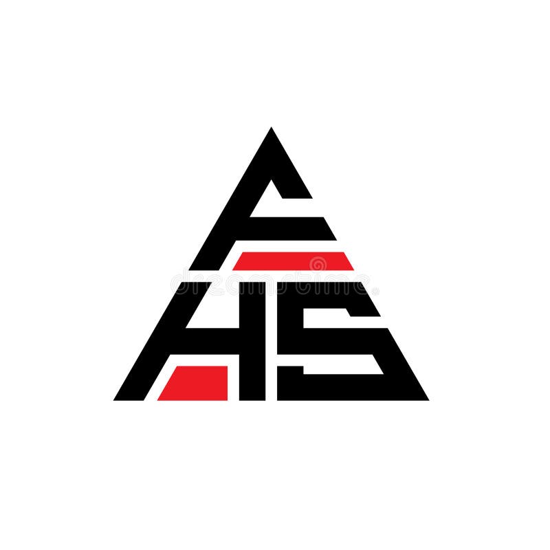 FHS Triangle Letter Logo Design with Triangle Shape. FHS Triangle Logo ...