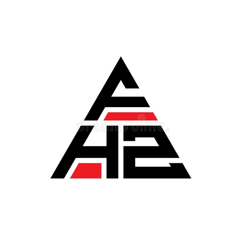 FHZ Triangle Letter Logo Design with Triangle Shape. FHZ Triangle Logo ...