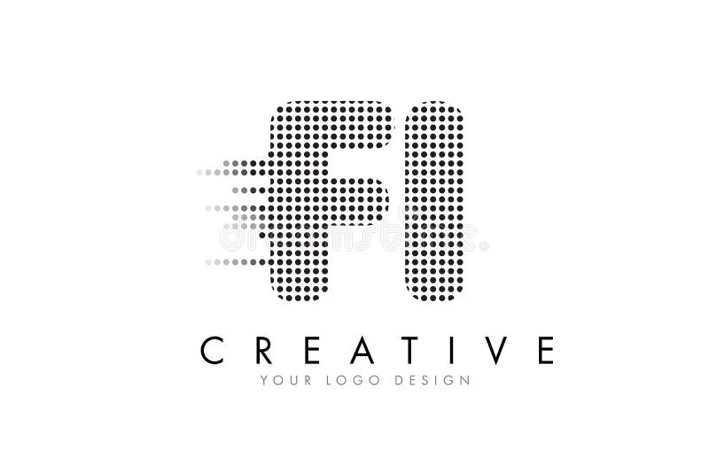 FI F I Brush Logo Letters with Red and Black Swoosh Brush Front Stock ...