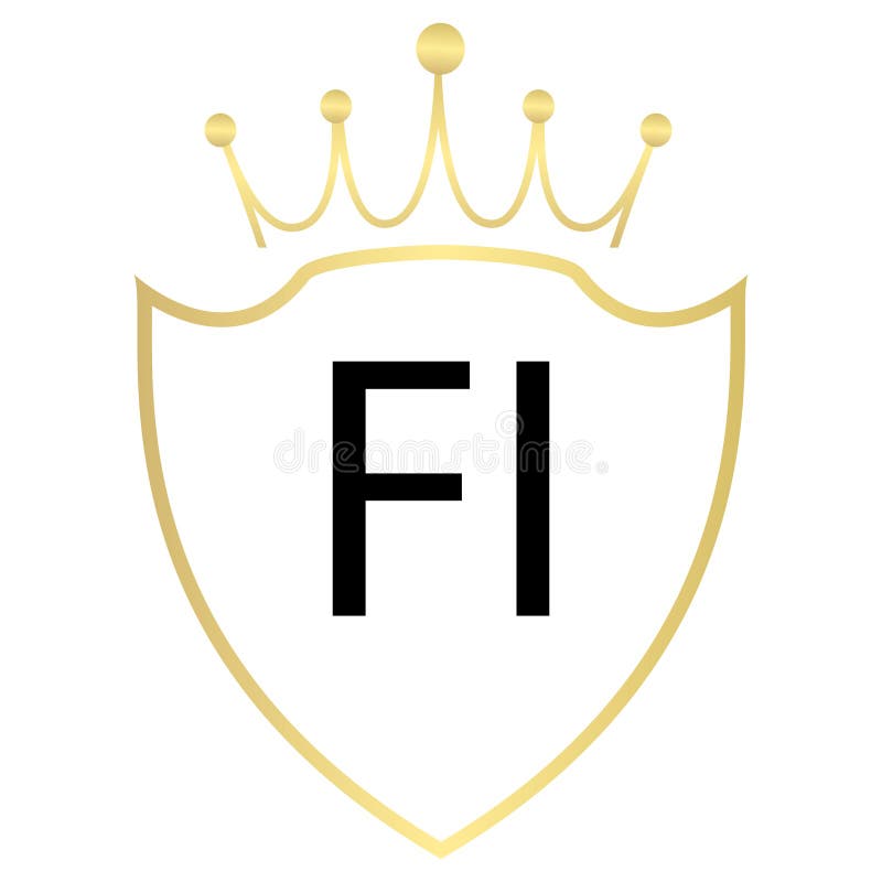 FI Letter Logo Design with Simple Style Stock Vector - Illustration of ...