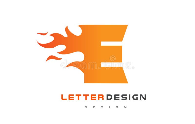 Fiamma Logo Design Della Lettera Di E Fuoco Logo Lettering Concept ...