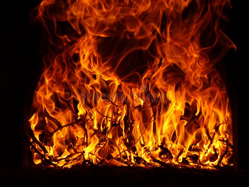 Fiamme Rosse Di Fuoco Dell'Inferno Fotografia Stock - Immagine di ...