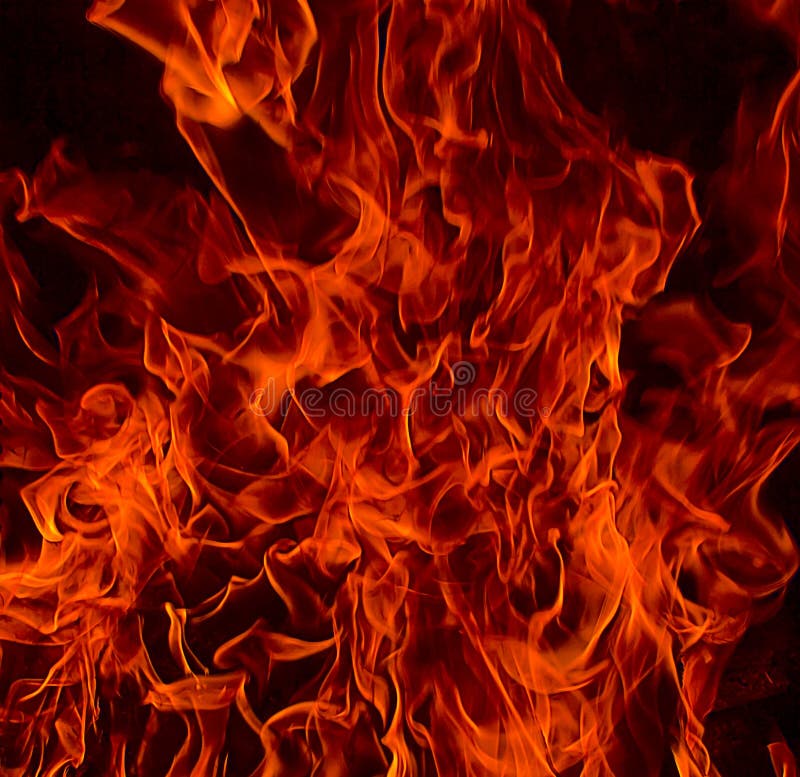 Fiamme Rosse Di Fuoco Dell'Inferno Fotografia Stock - Immagine di ...