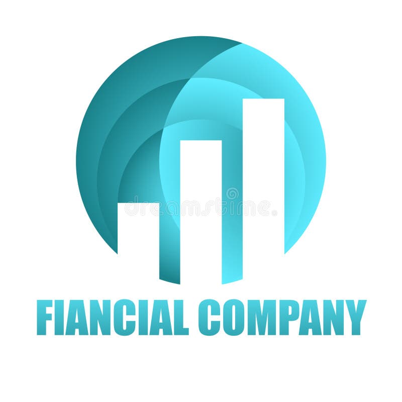 Logo about Financial Business Green Gradient Overlapping Circle Logo ...
