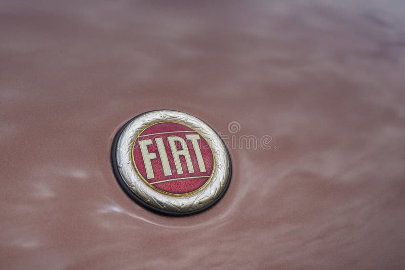 FIAT logo on Classic car editorial stock photo. Image of transport ...