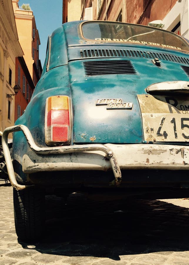 Fiat 500 in Rome Italy editorial photo. Image of fiat - 56579191