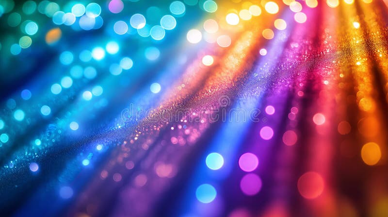 Fiber Abstract Optics Background with Lots of Light Rays and Bokeh ...
