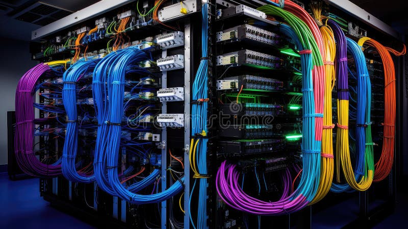 Fiber cable bundles stock illustration. Illustration of bundle - 317259711