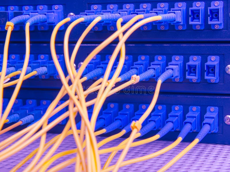 Fiber Cable Serve with Technology Style Against Fiber Optic Stock Photo ...