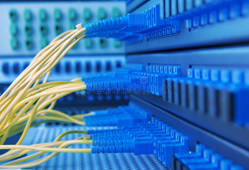 Fiber Cable Serve with Technology Style Against Fiber Optic Stock Photo ...