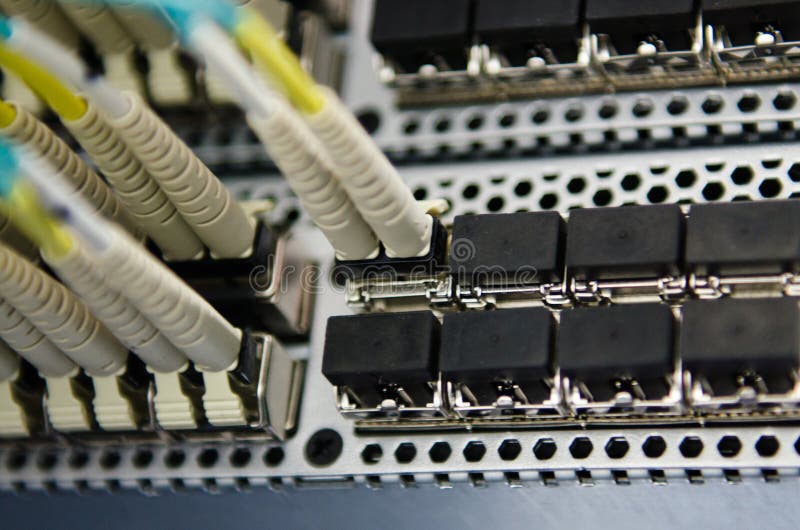 Fiber Optic Connect To L3 Switch Stock Image - Image of optic, cord ...