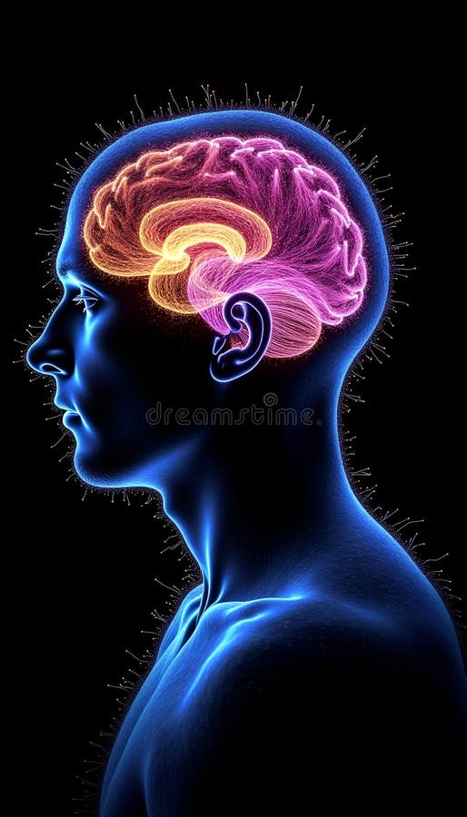 Fiber Connections: the Future of Thought Stock Photo - Image of female ...