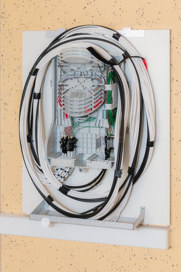 Fiber Distribution Box. PLC Splitter Ftth Terminal Box Stock Photo ...