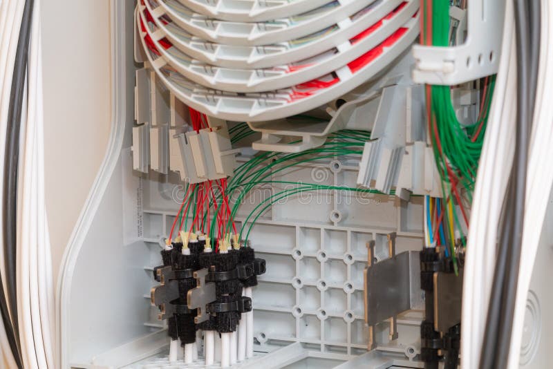 Fiber Distribution Box. PLC Splitter Ftth Terminal Box Stock Photo ...